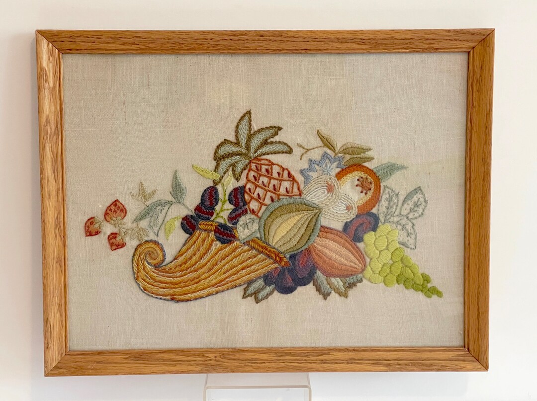 Vintage Crewel, Vintage Embroidery, Vintage Erica Wilson Crewel ...