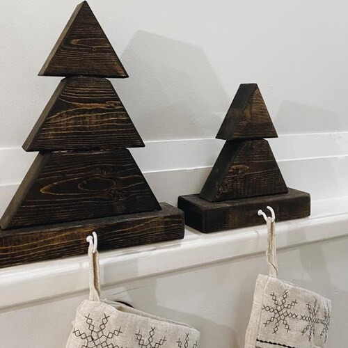 Dark Walnut Rustic Stocking Holder Stocking Home Decor - Etsy