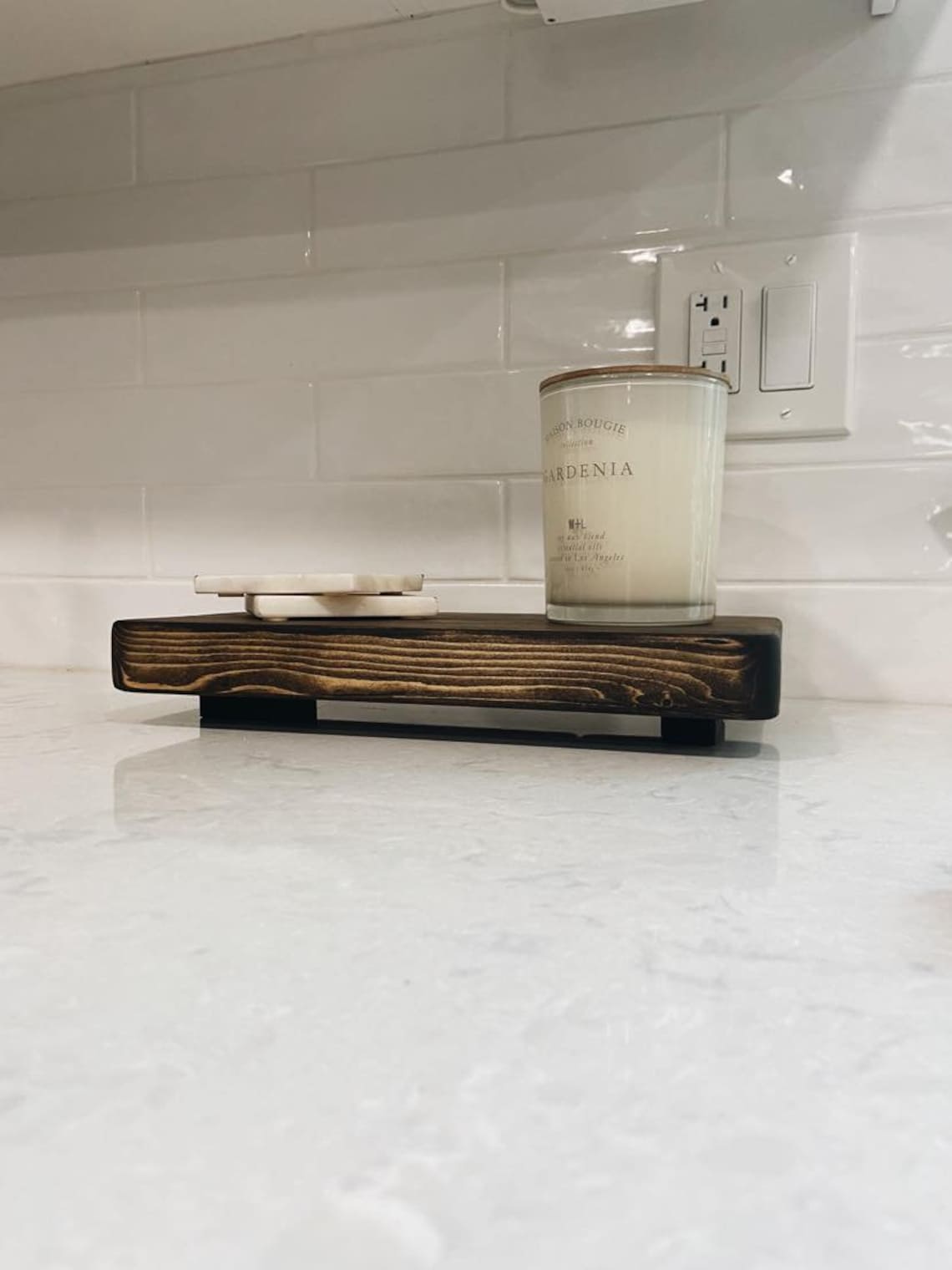 Counter Wooden Tray Rectangle Wooden Riser Stand Wood - Etsy