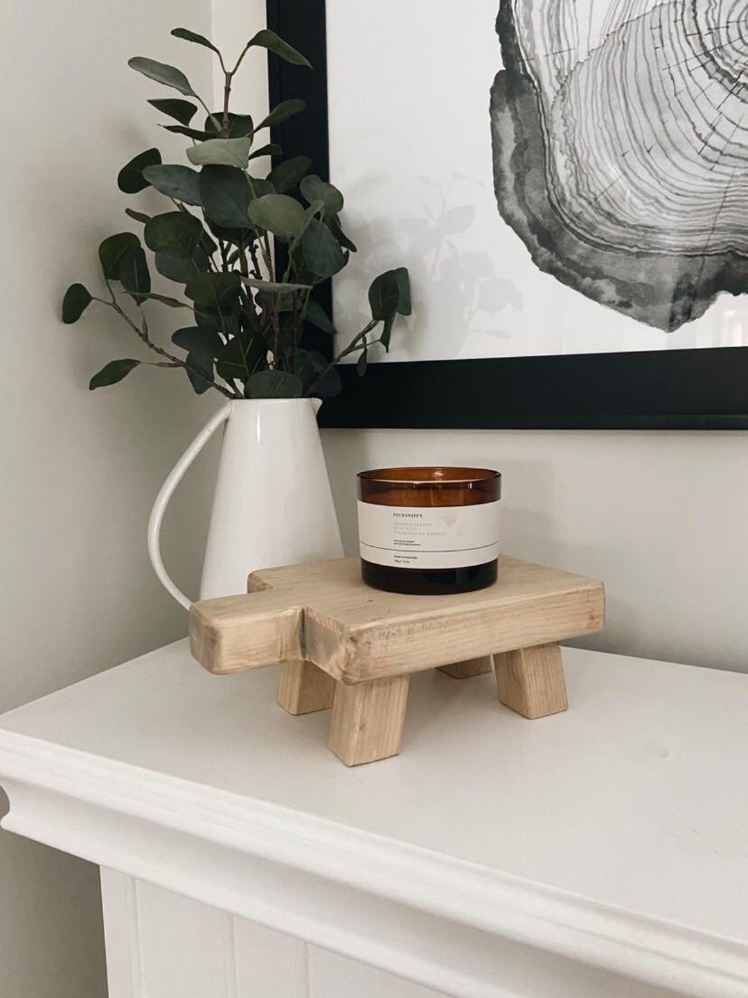 Mini Display Stool Mini Display Stool Wooden Riser Wooden Decor Living Room Decor Mini Candle or Plant Stand Etsy