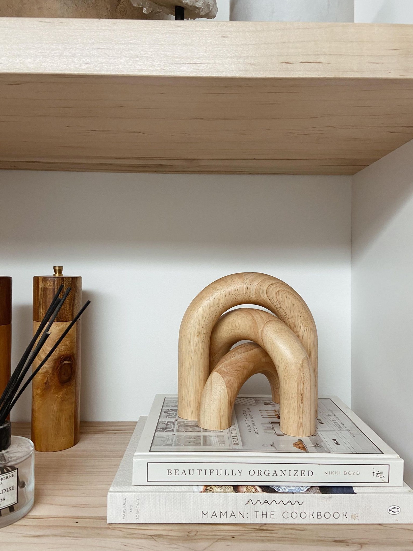 Decorative Wood Arch Object | Set of 3 Arch Sculpture Set | Handmade ...