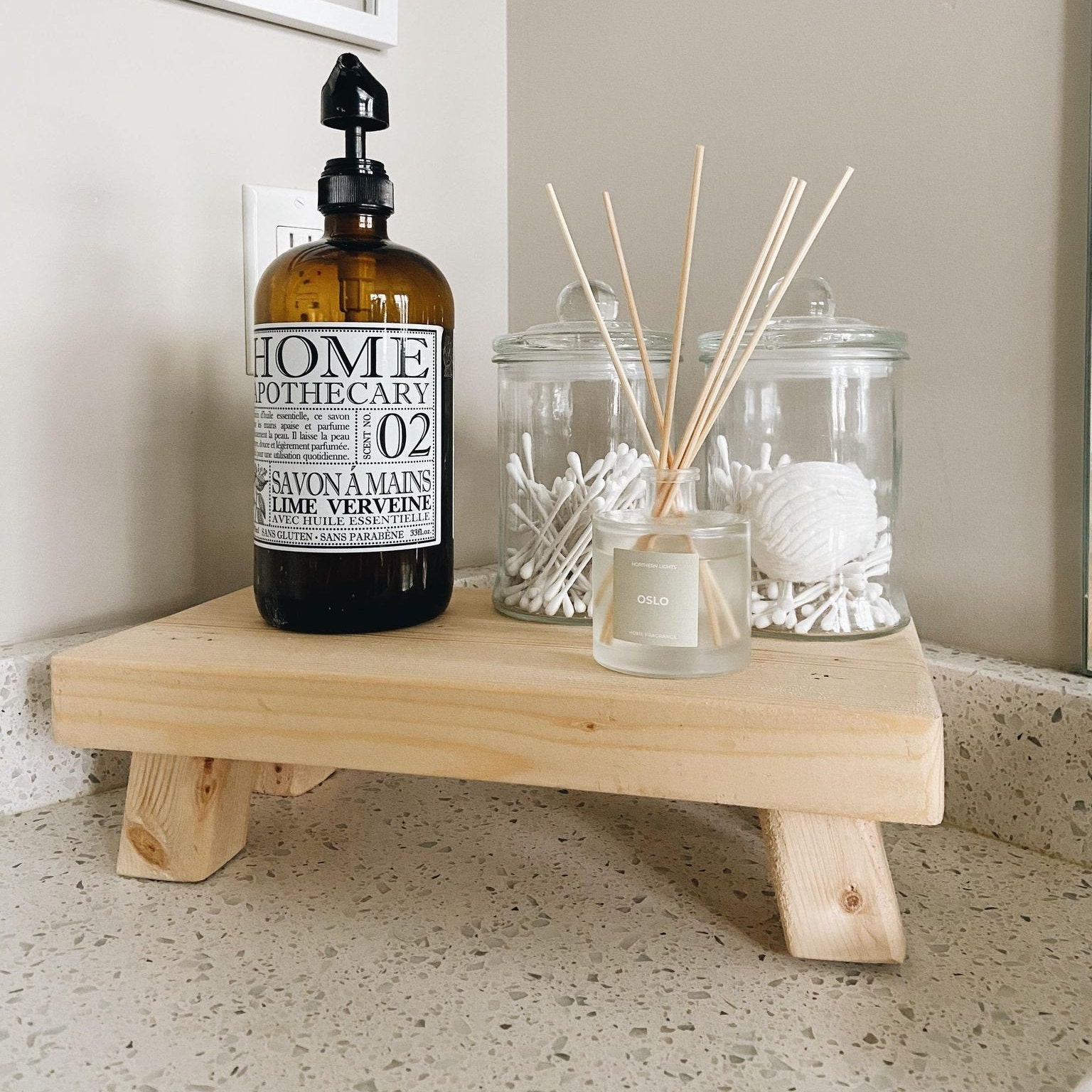 Mini Display Stool Wooden Decor Wooden Riser Brown | Etsy