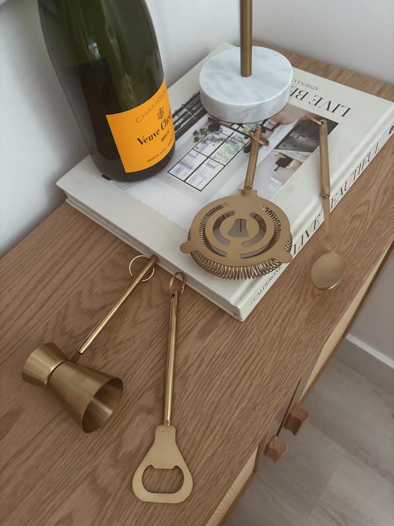 Bar Tools Set With Stand, Marble Base | Bartender Kit for Homemade ...