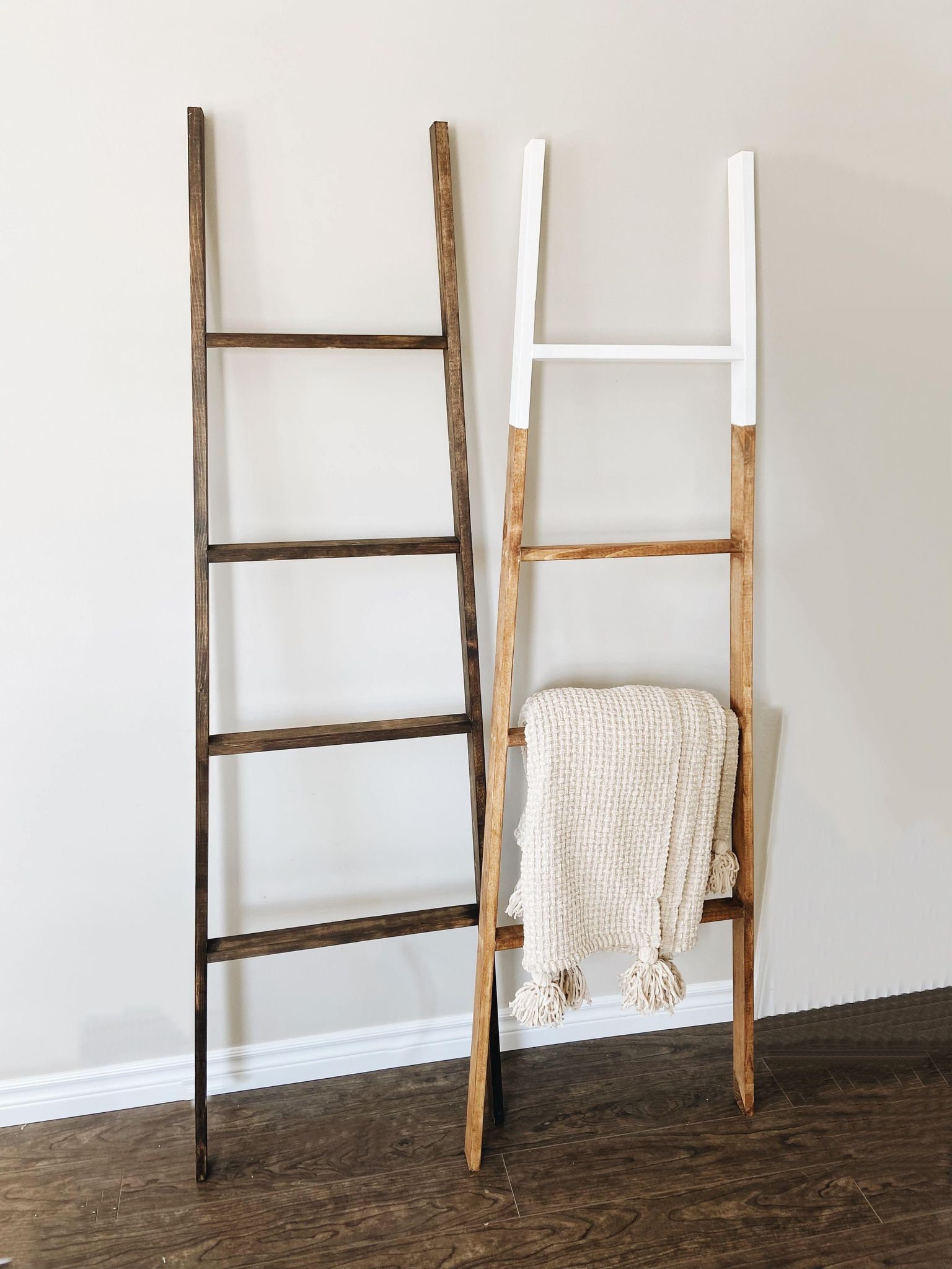 LOCAL ONLY Blanket Ladder Rustic Towel Ladder Rack Two - Etsy Canada