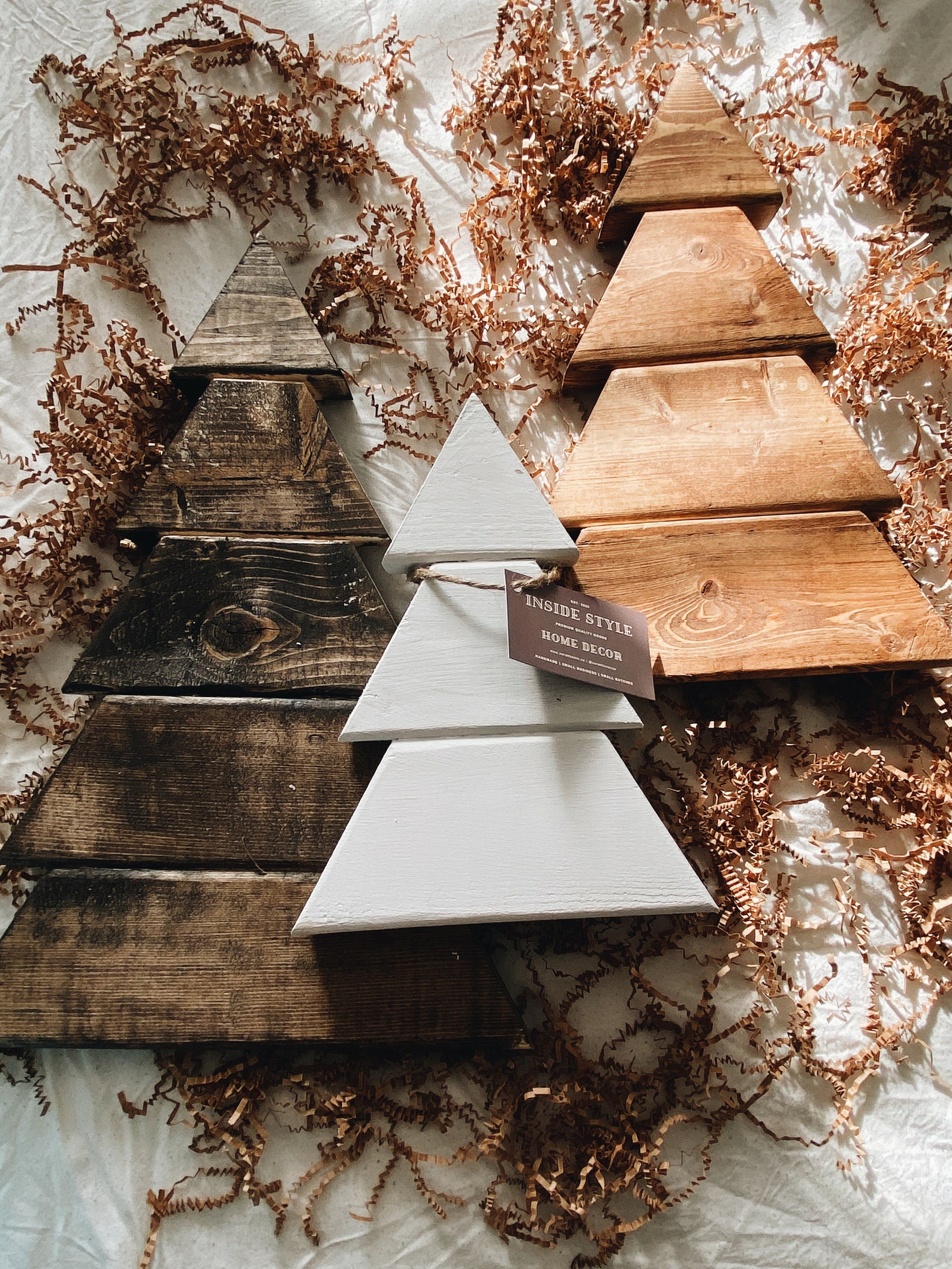 Christmas Decor Rustic Wooden Christmas Trees Set of Three - Etsy
