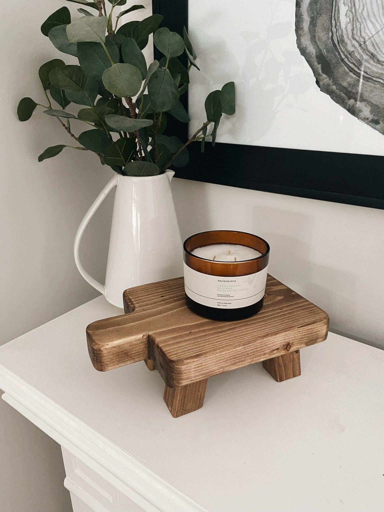 Mini Display Stool Wooden Riser Wooden Decor Brown | Etsy