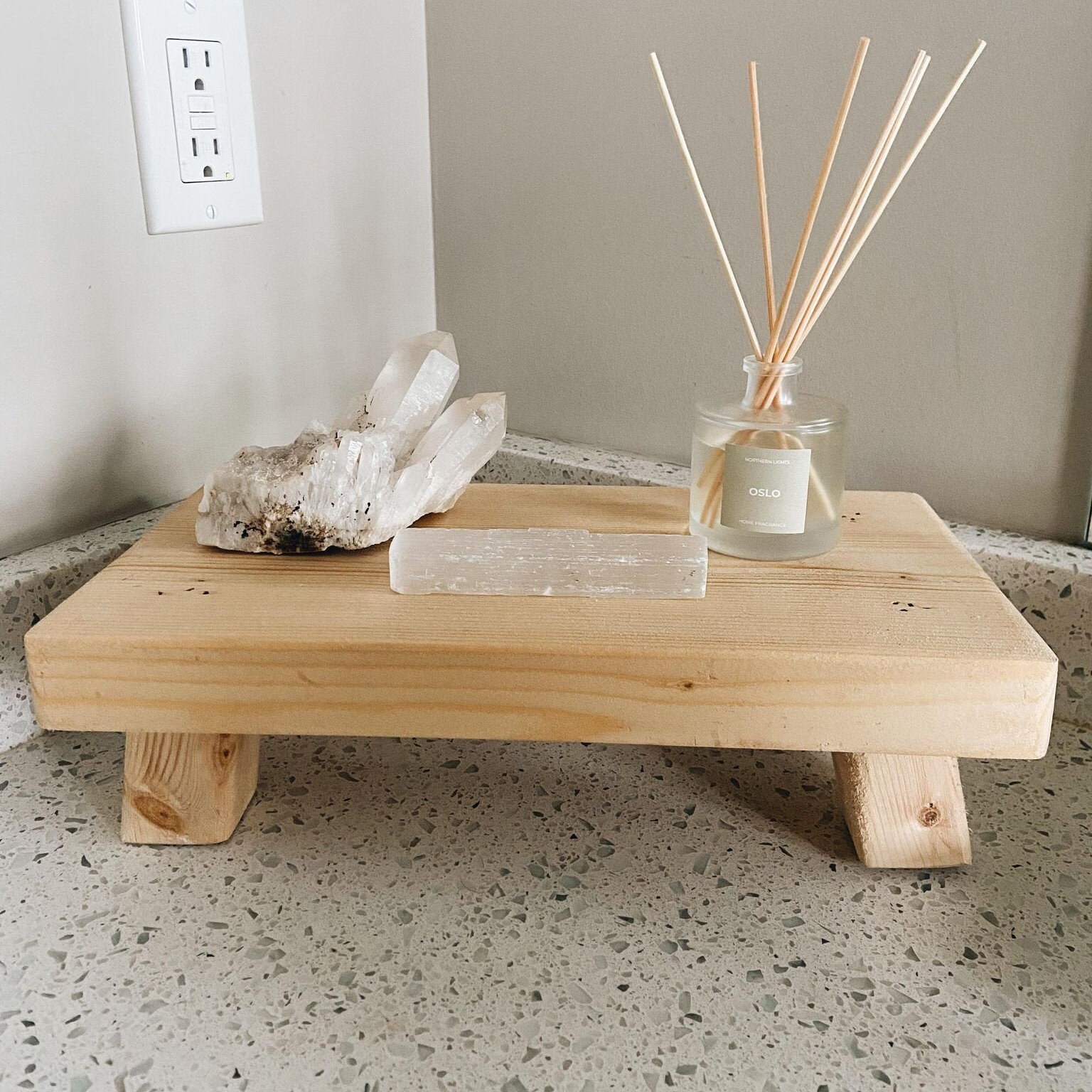 Mini Display Stool Wooden Decor Wooden Riser Brown | Etsy