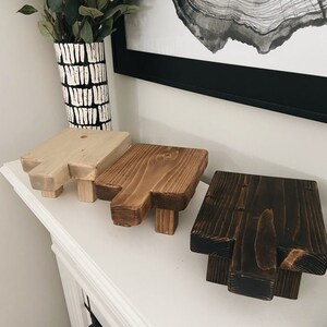 Mini Display Stool | Wooden Riser | Wooden Decor | Brown Wooden Riser ...
