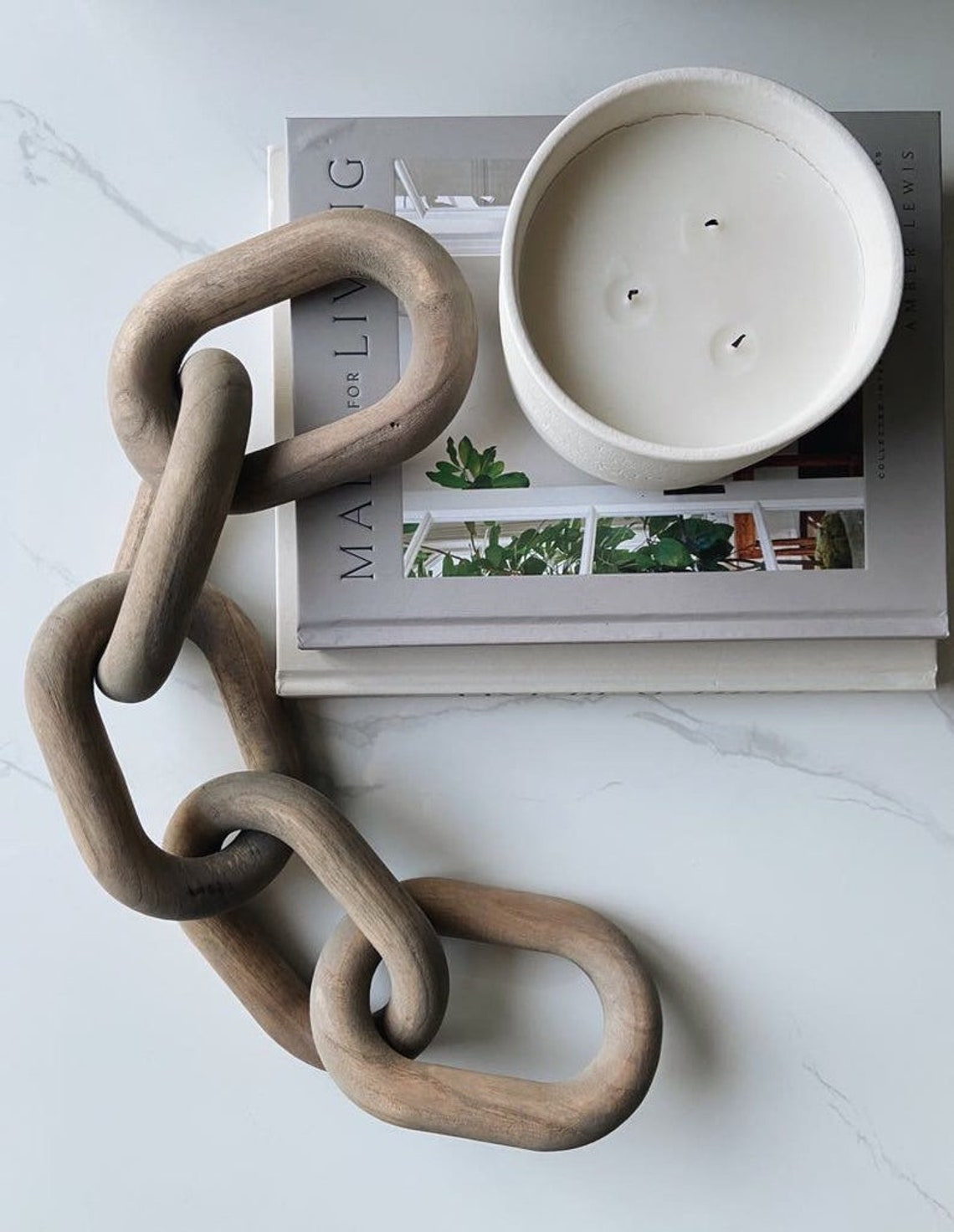 Natural Wood Chain Link Five Link Hand Carved Wood Chain | Etsy