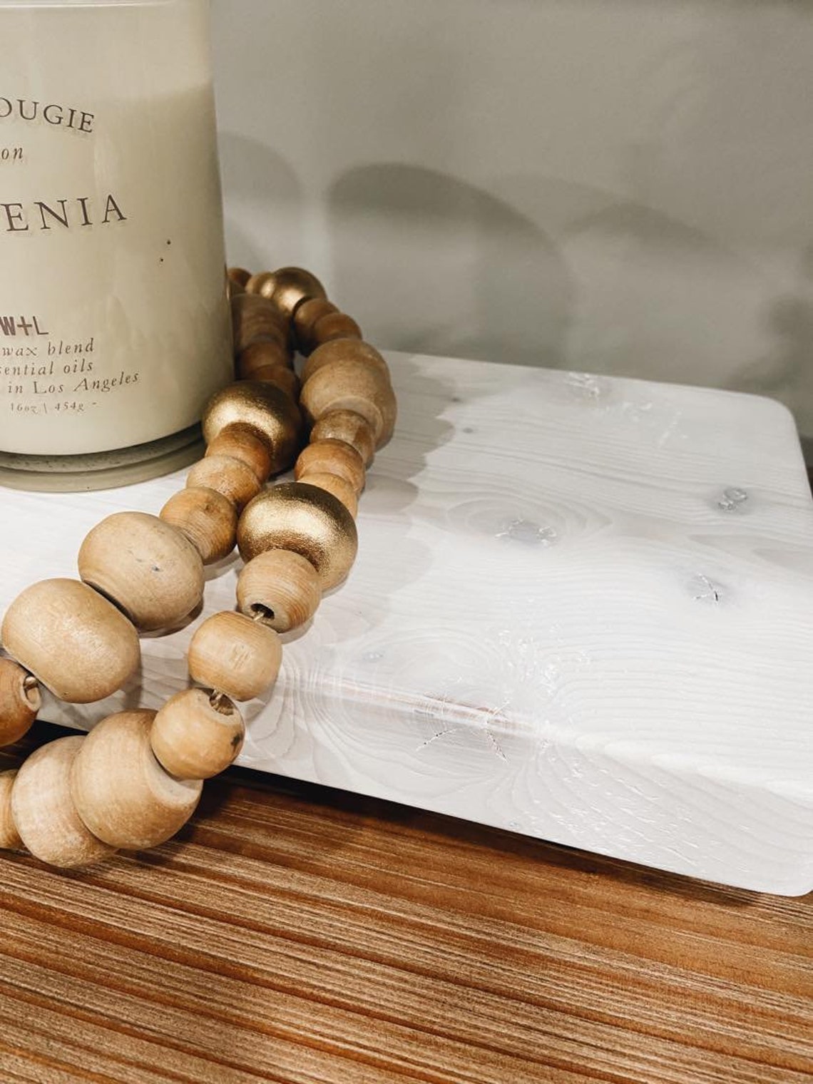 White-washed Counter Wooden Tray Rectangle Wooden Riser | Etsy