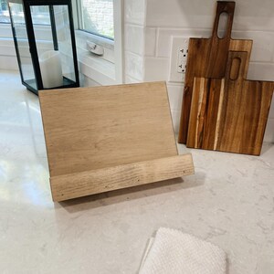 Weathered Oak Cookbook Stand, Recipe Stand | Cookbook Holder | Recipe ...