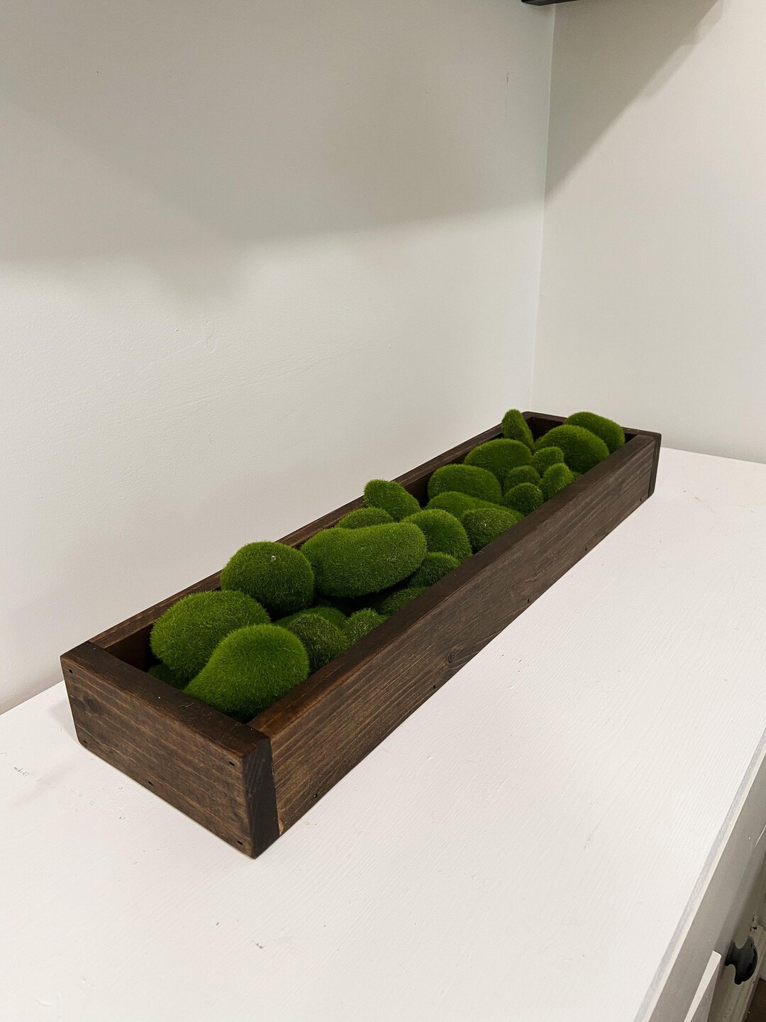 Mantle Tray, Low Wood Centerpiece Tray, Farmhouse Candle Tray, Rustic ...