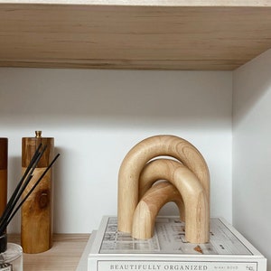 Decorative Wood Arch Object | Set of 3 Arch Sculpture Set | Handmade ...