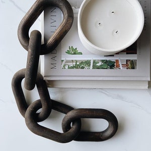 Decorative Wood Link Wood Decor Wood Chain Link Tabletop - Etsy