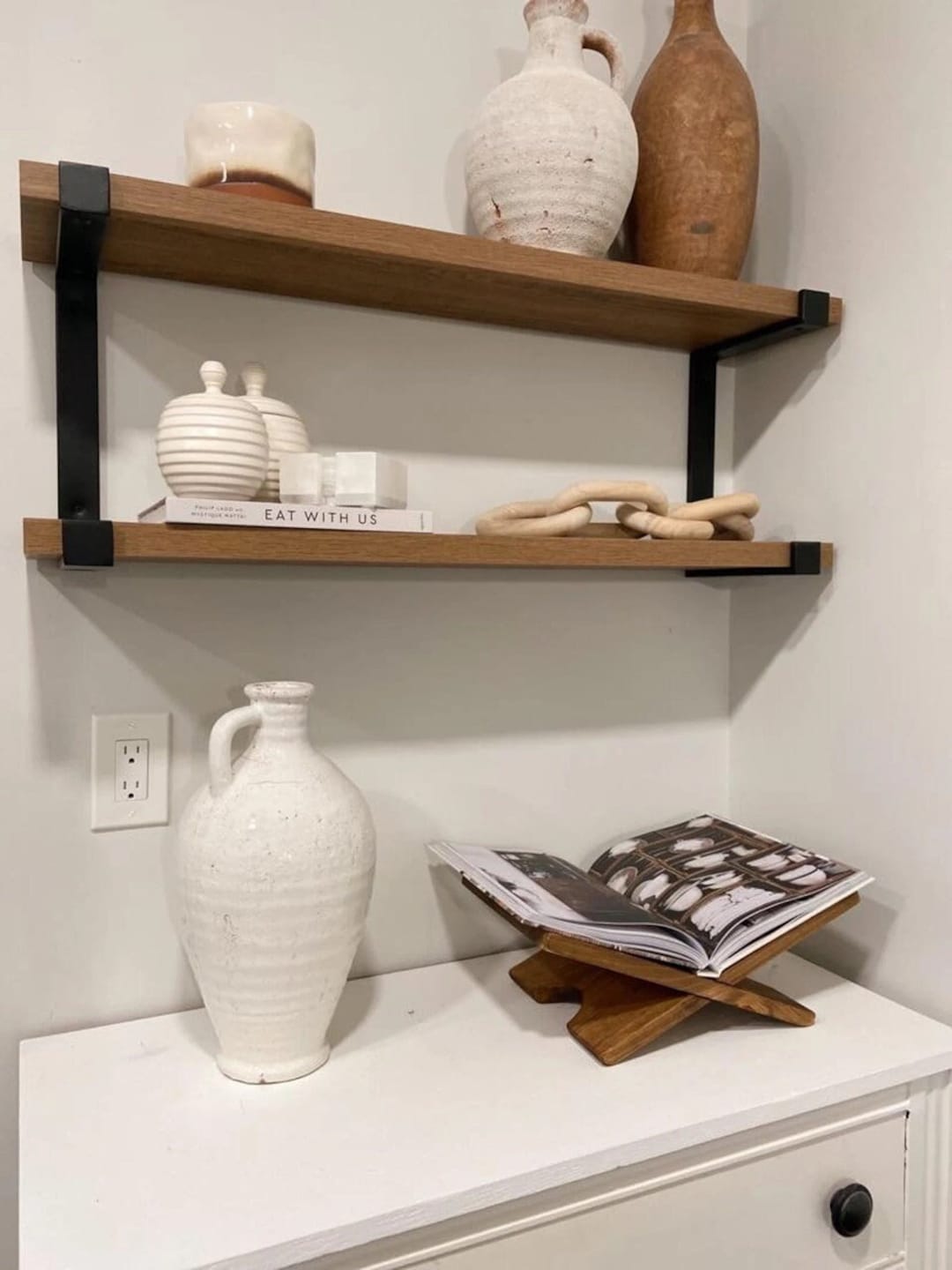 Open Book Display | Wood Book Display | Wood Book Stand | Recipe Book ...