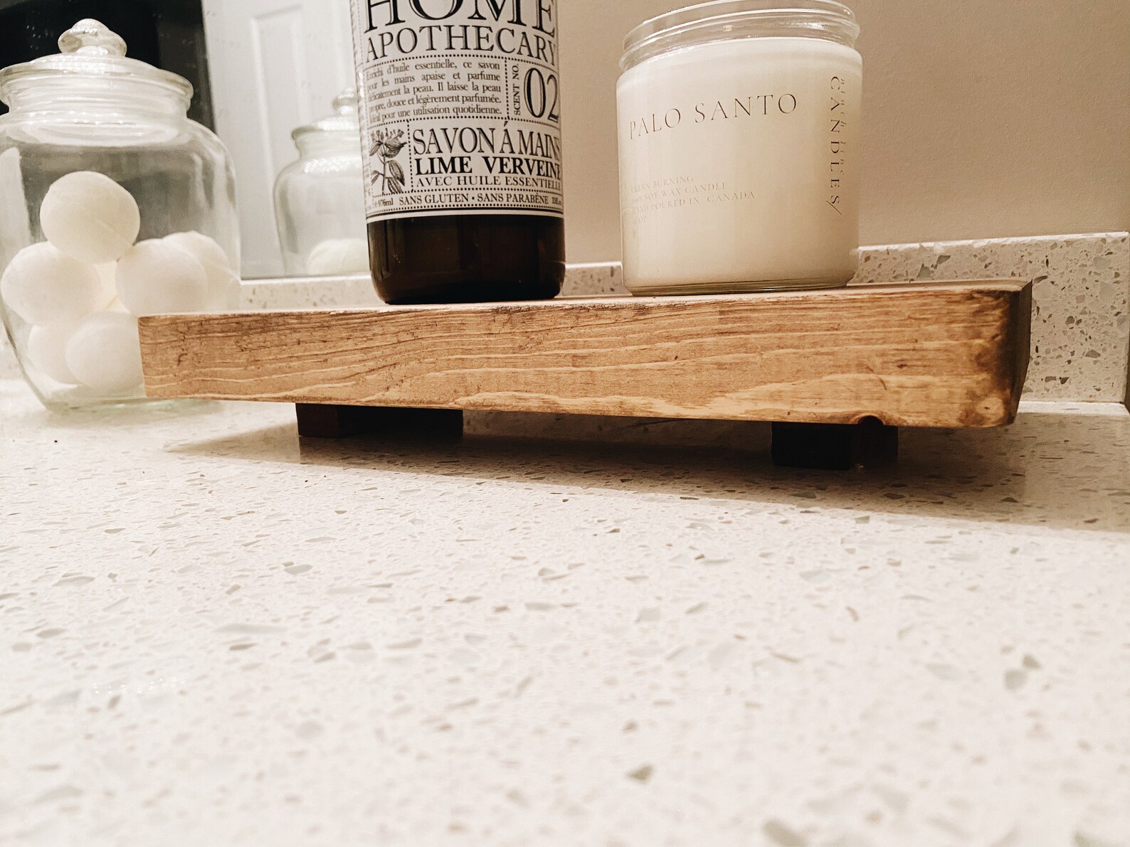 Counter Wooden Tray Rectangle Wooden Riser Stand Wood | Etsy