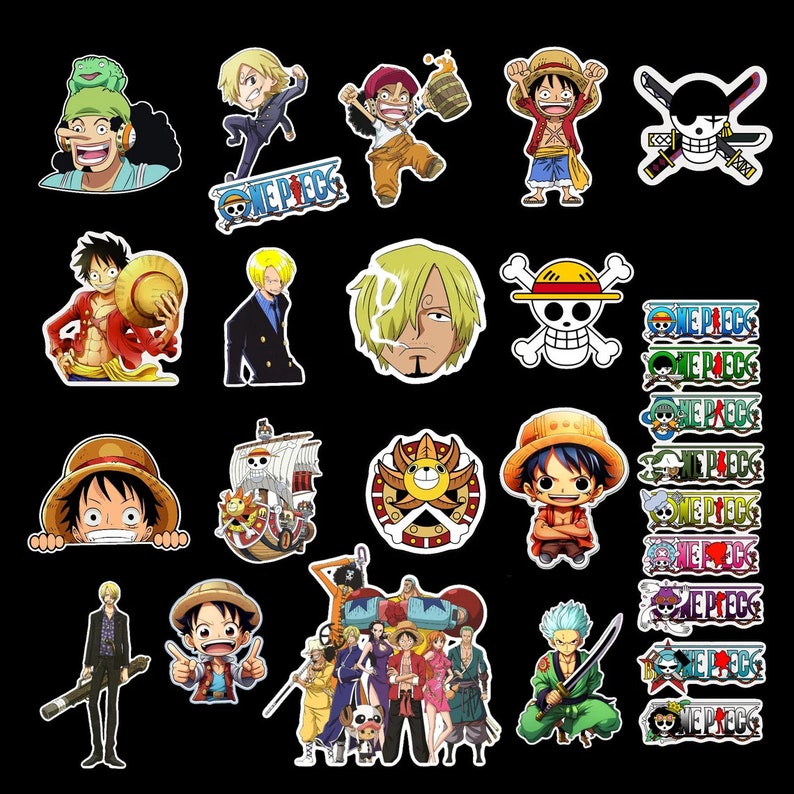 One PIECE Cartoon Sticker Png File Pack Digital Sticker File - Etsy