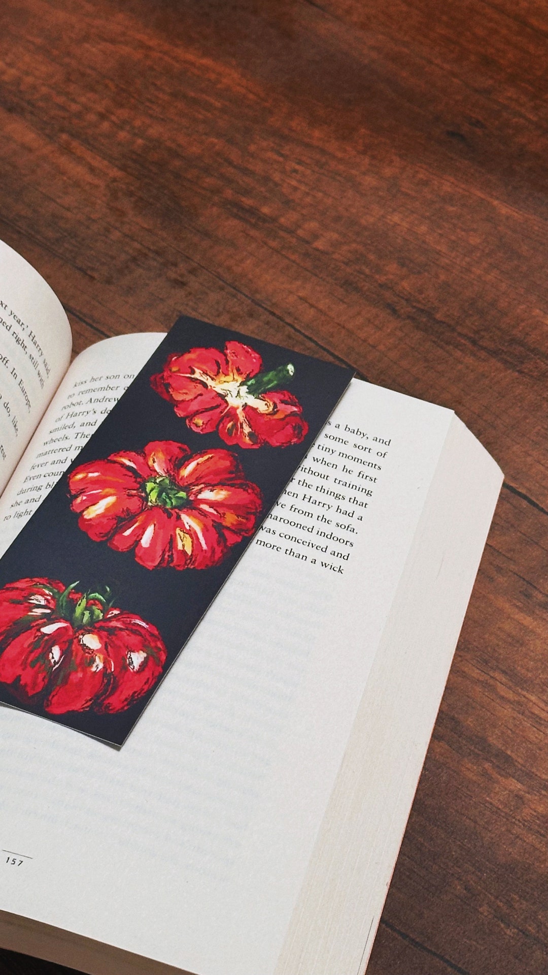 Tomato Bookmark Quirky Foodie Bookmark Tomatoes Bookmark Vegetable ...