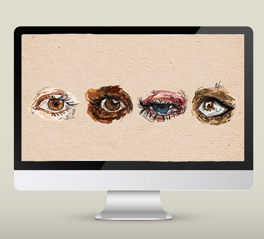 Eyes Laptop Wallpaper Desktop Background Laptop Background Computer ...