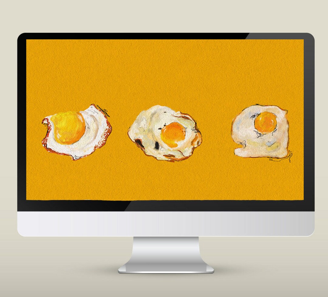 Egg Laptop Wallpaper | Mustard Yellow Desktop Background | Laptop ...