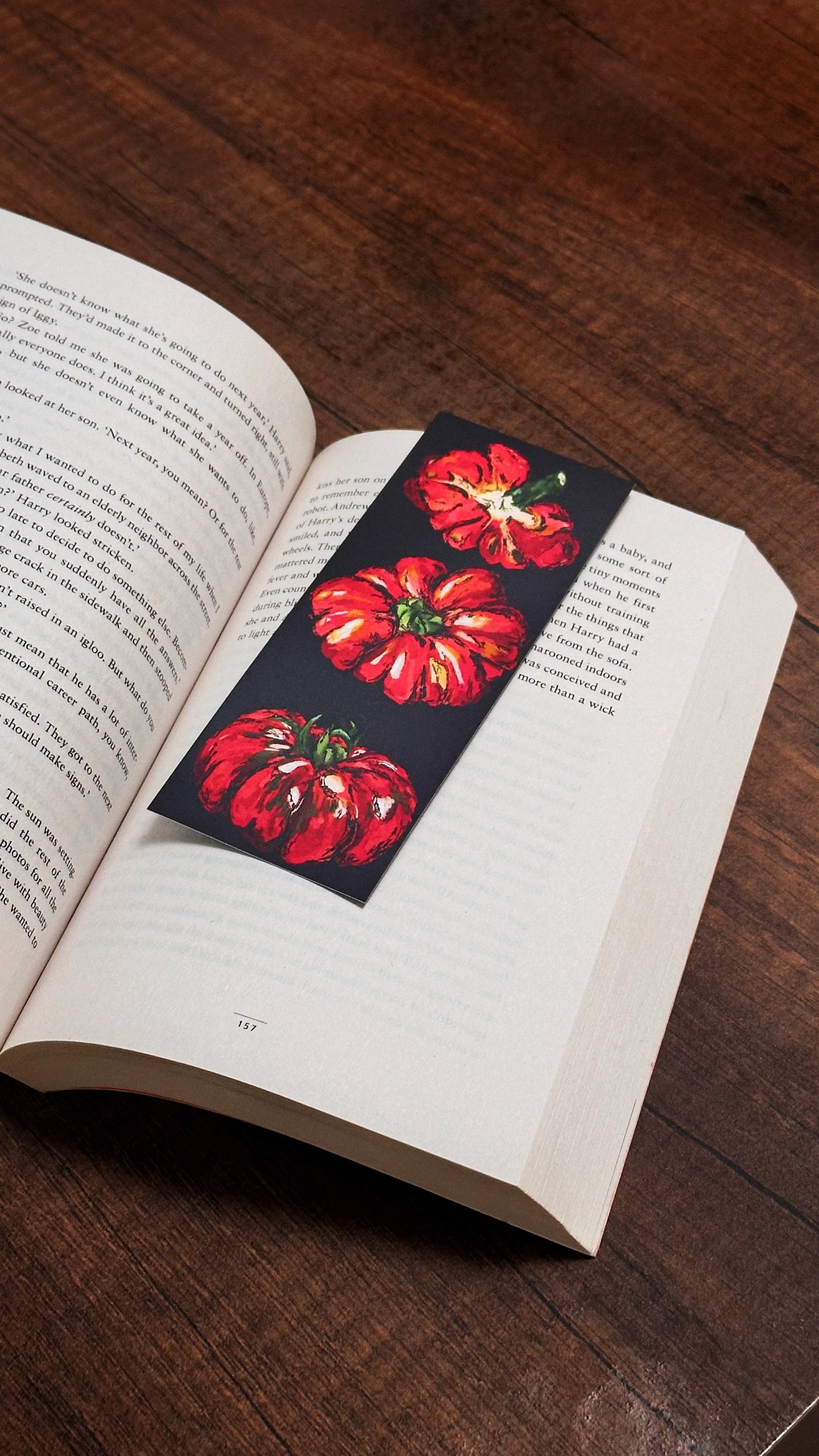 Tomato Bookmark Quirky Foodie Bookmark Tomatoes Bookmark Vegetable ...