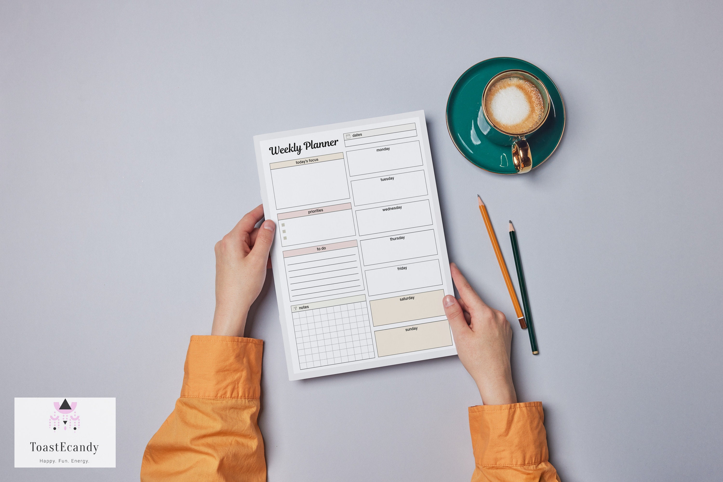 Neutral Colors Digital Printable Weekly Planner Page - Etsy