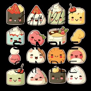 Kawaii Chibi Food Clipart - Etsy
