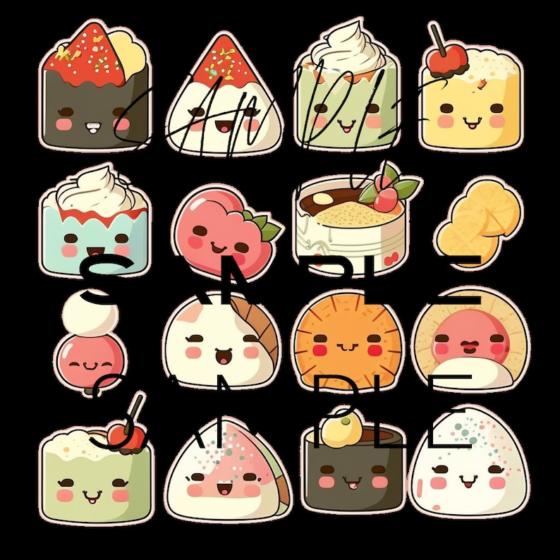 Kawaii Chibi Food Clipart - Etsy