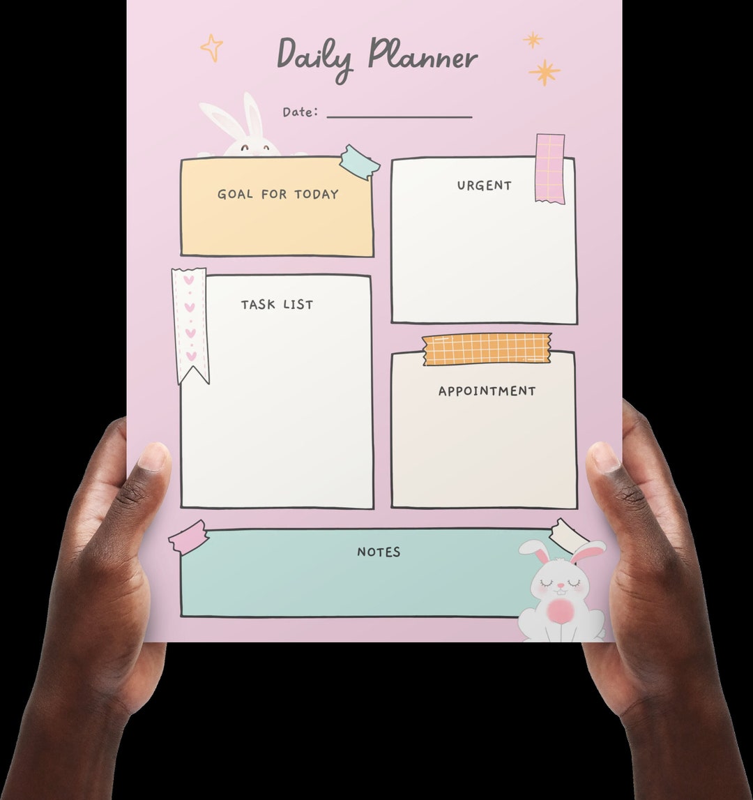 Usagi (rabbit) Digital Printable Daily Planner Pages - Etsy