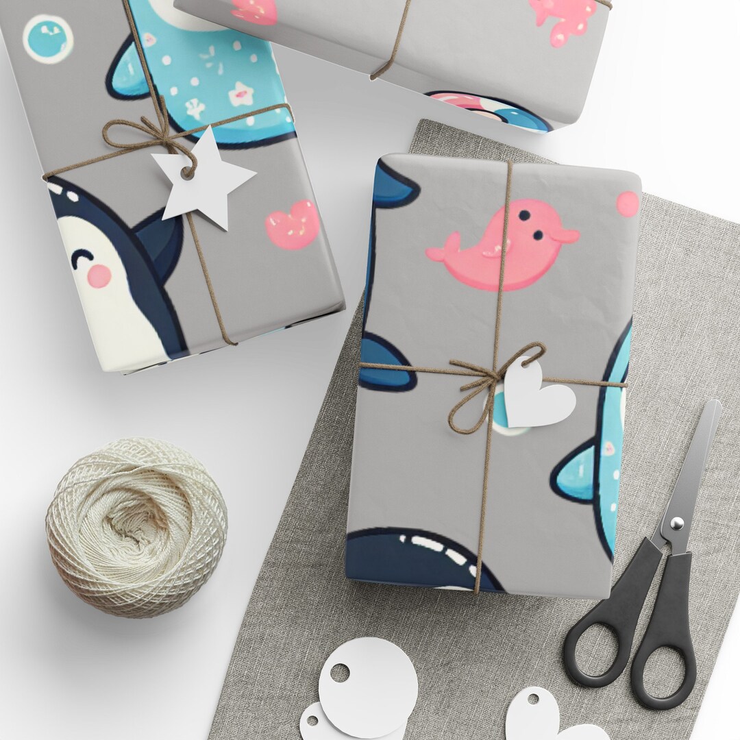 Adorable Arctic Animals Wrapping Paper | Cute Penguin and Seal Gift ...
