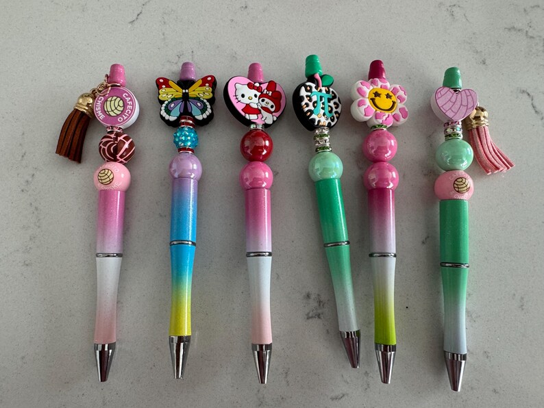 Handmade Pen Bundle Flower Pens Bouquet Crystal Pens Kawaii Pen Set ...