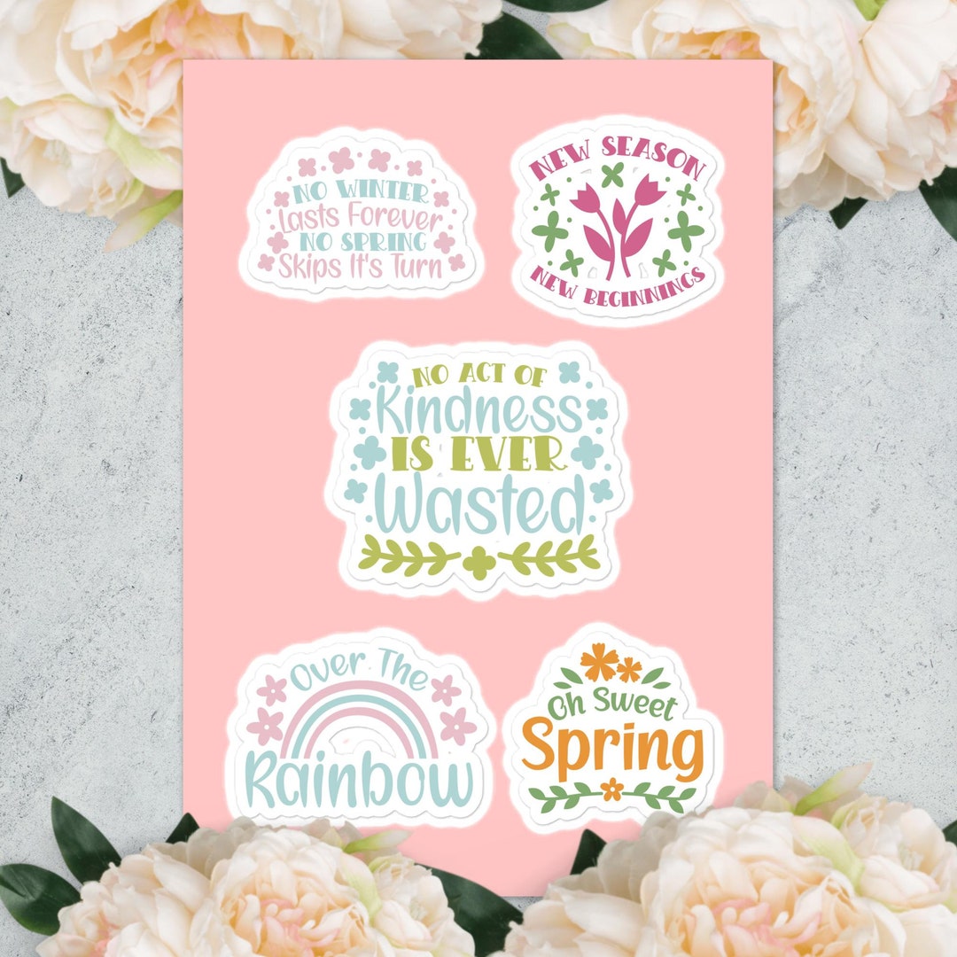 Cute and Colorful Stickers for Spring! Sticker Sheet - Etsy