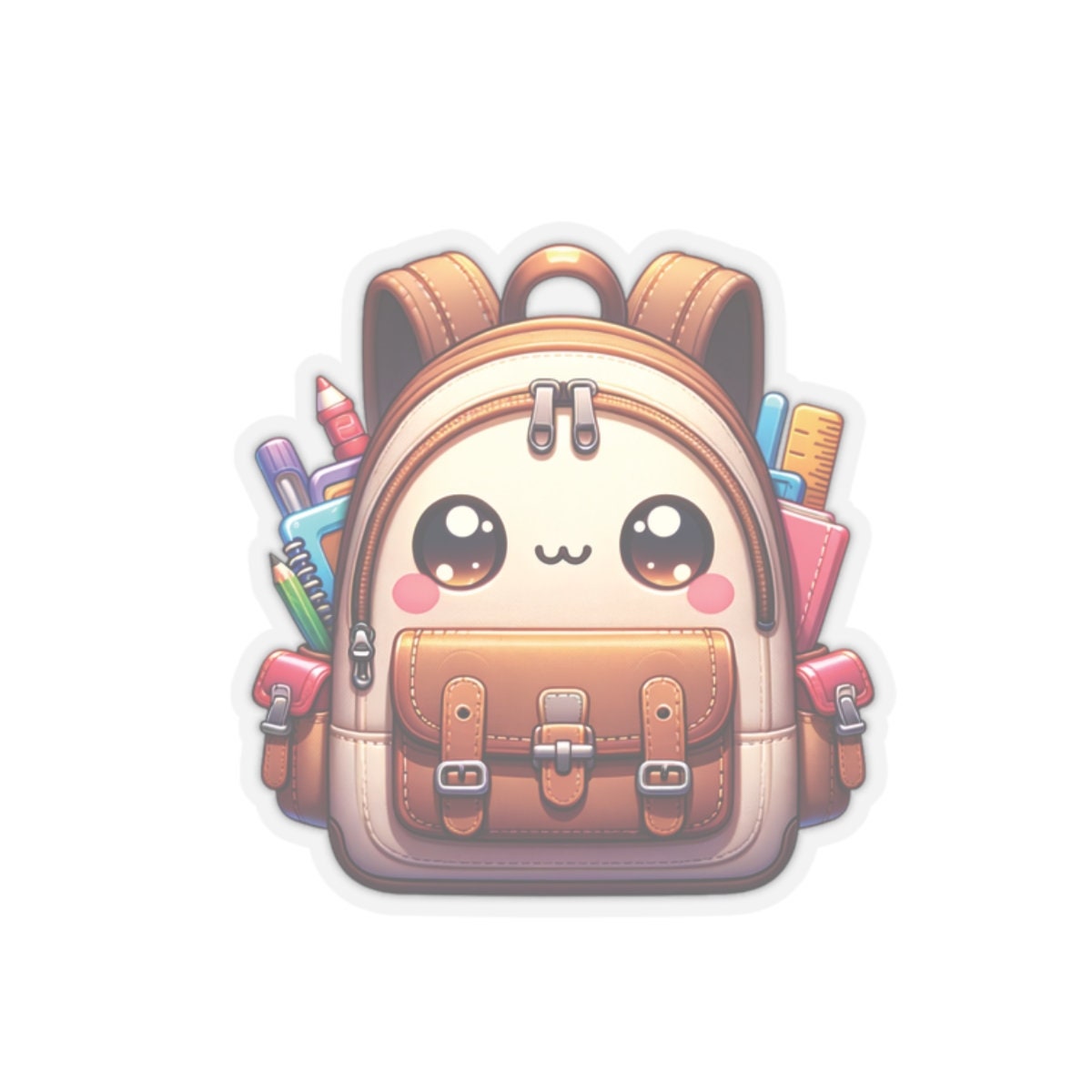 Kawaii Backpack Sticker – Cute Laptop & Notebook Decor - Etsy