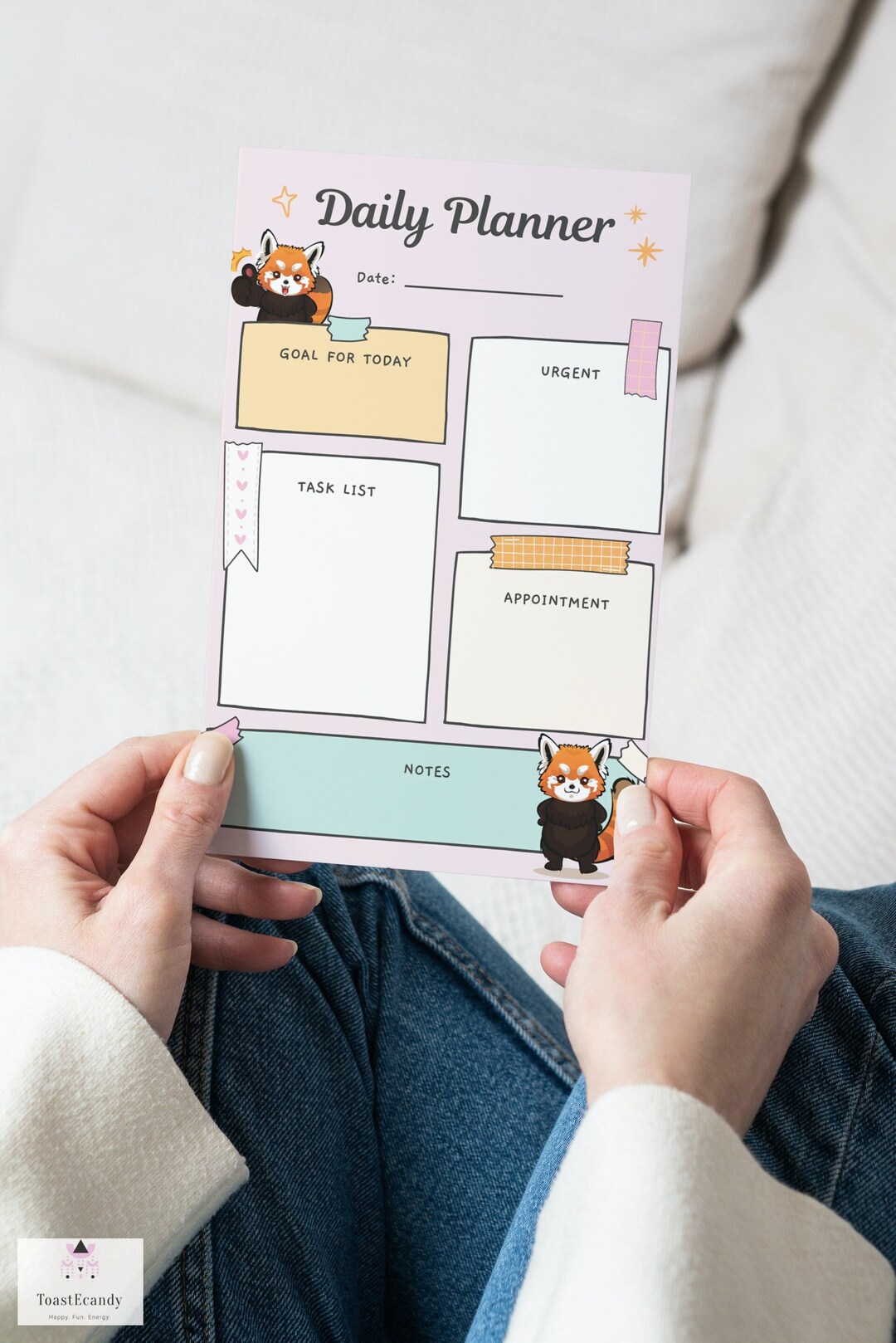 Red Panda Printable Planner Digital Download - Etsy