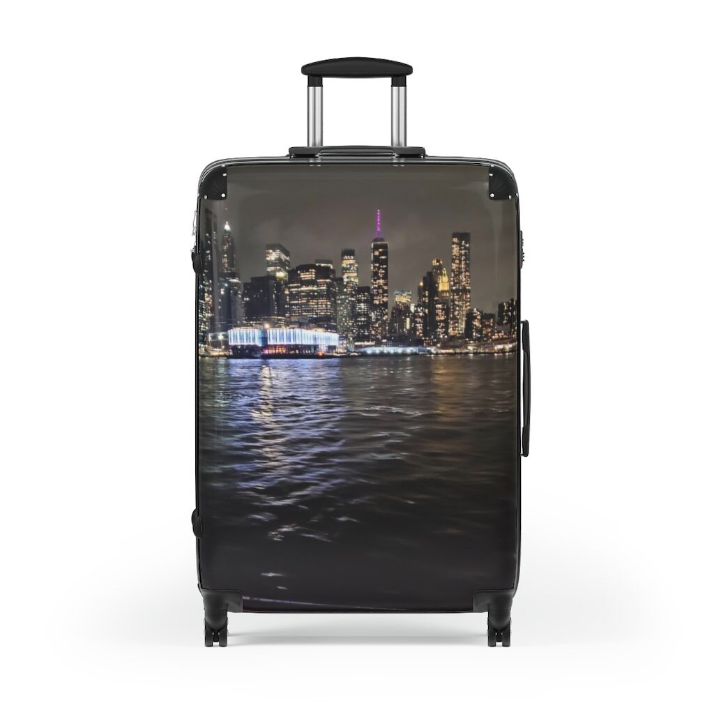 Suitcases - Nighttime City on a Boat - Etsy