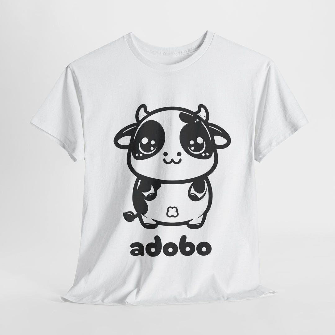 Cute Cow Adobo T-shirt Fun Filipino Cuisine Themed Gray Tee Perfect ...
