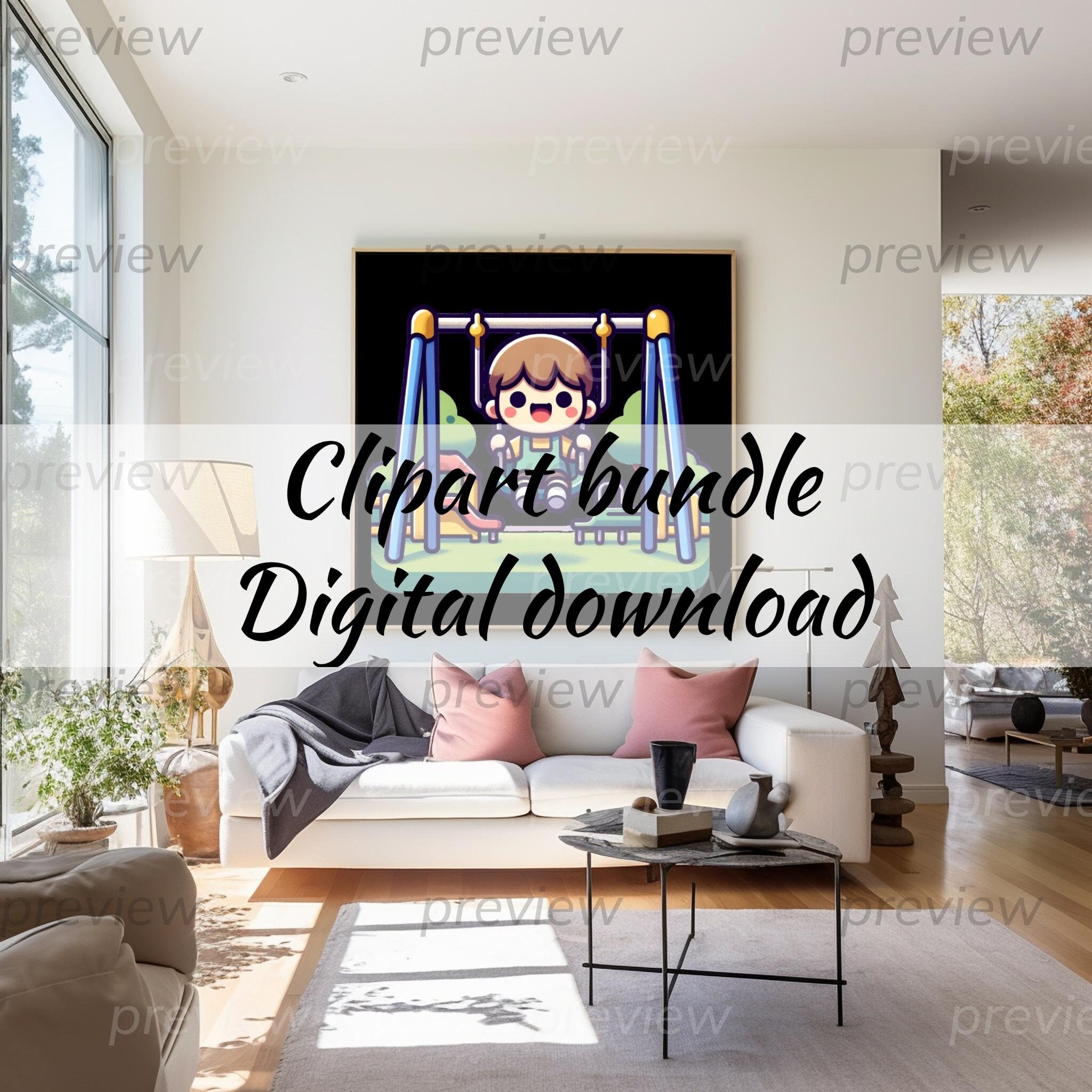 Adorable Back to School Clip Art Cute and Colorful Educational ...