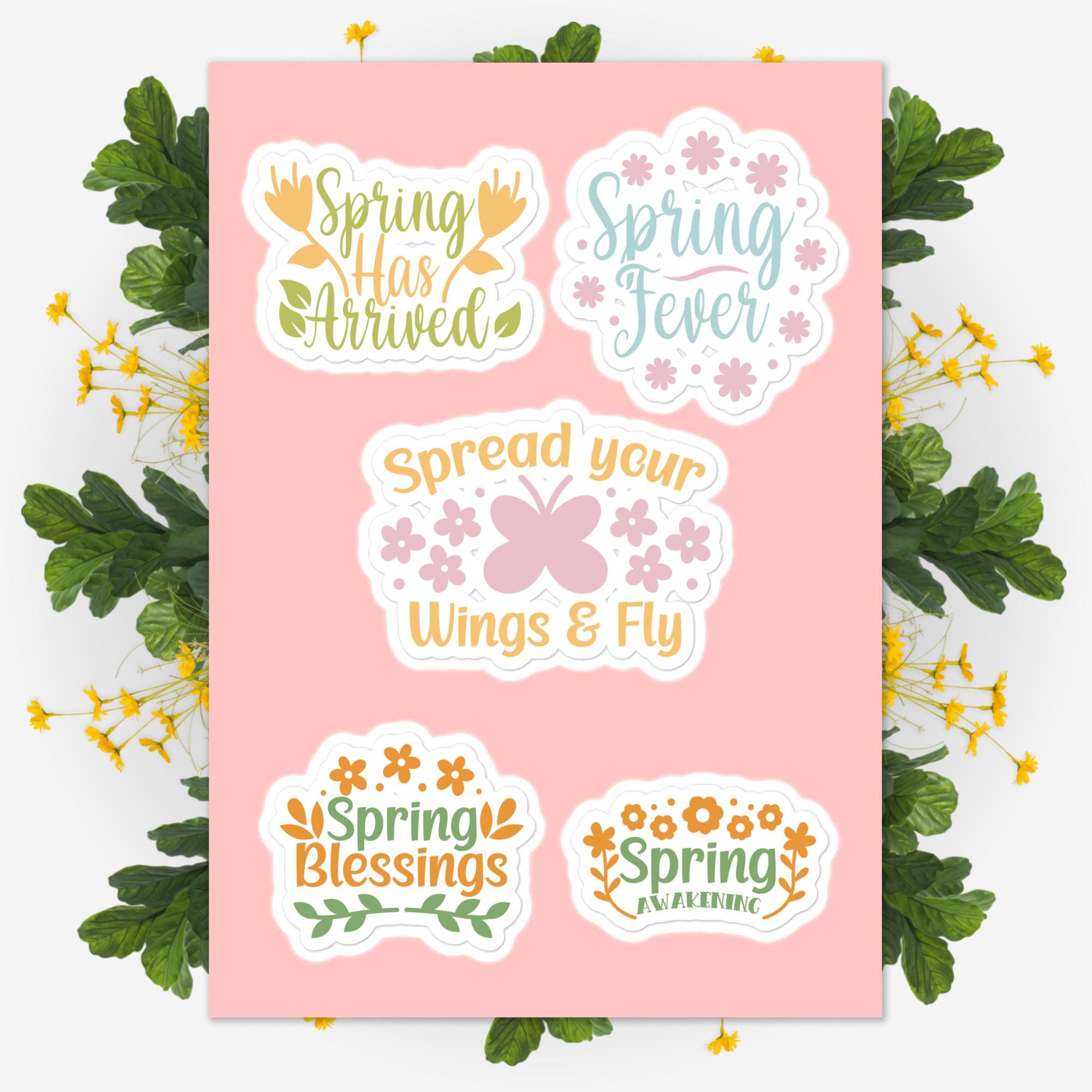 Spring Fling Sticker Pack 5 Cute and Colorful Stickers for Your Planner ...