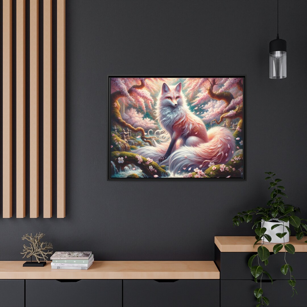 Ethereal Fox Digital Art Enchanted Forest Scene Wall Art Fantasy Home ...