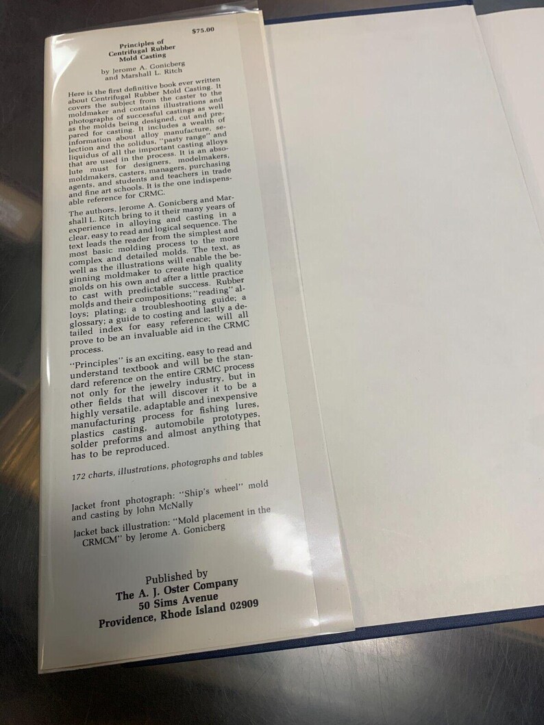 Principles of Centrifugal Rubber Mold Casting, Gonicberg, 1986 - Etsy
