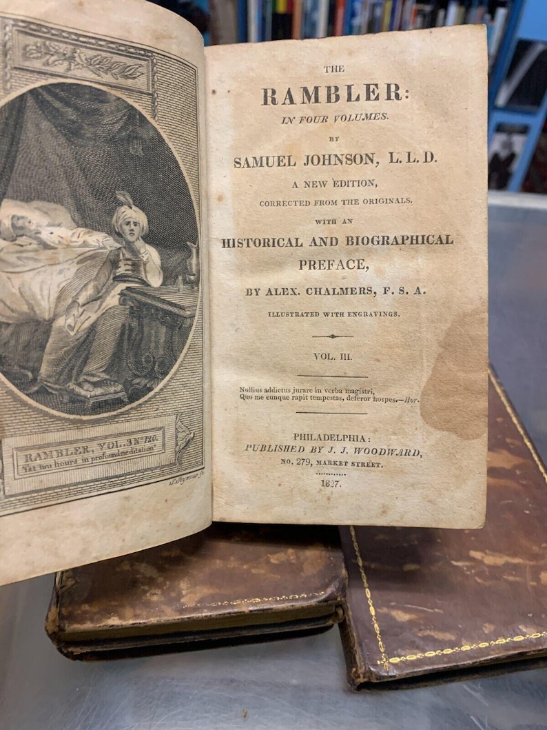 1827 the Rambler, in Four Volumes Samuel Johnson - Leather - Etsy