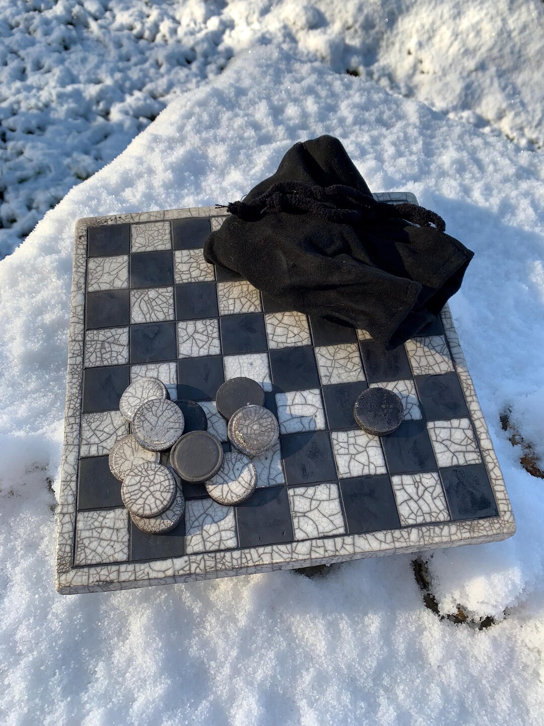 Raku Ceramic Checkers Chessboard - Etsy