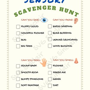 4-pack Bundle Kids Scavenger Hunt Printables: Nature, Sensory, Camping ...