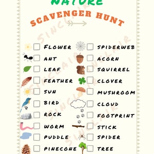4-pack Bundle Kids Scavenger Hunt Printables: Nature, Sensory, Camping ...