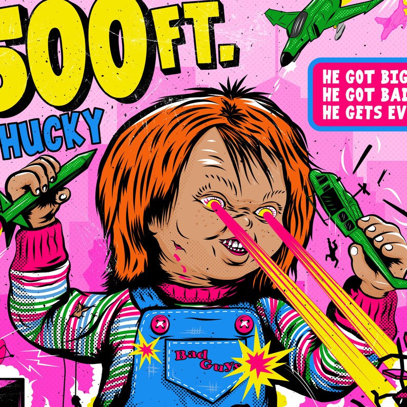Chucky Doll Retro Comic Style Movie Print - Etsy