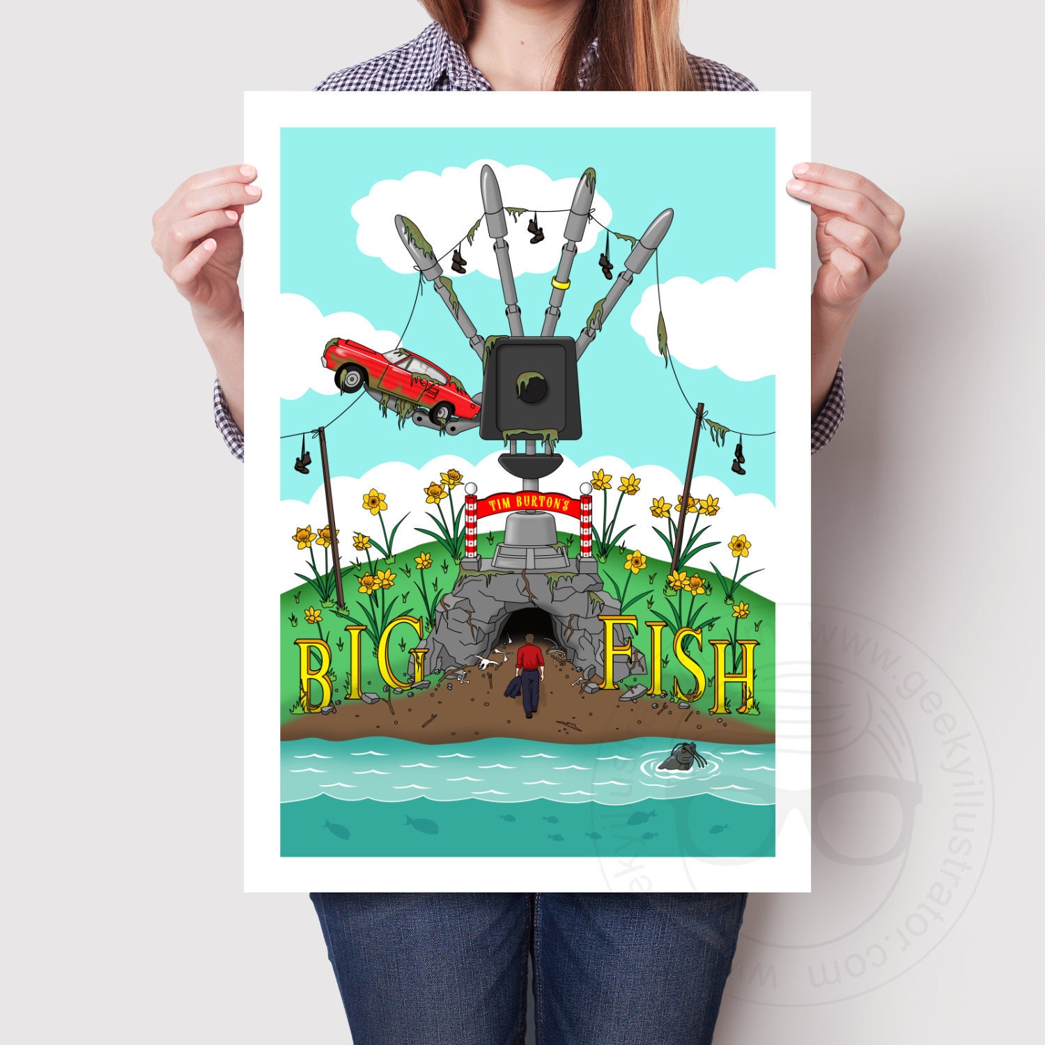 Big Fish Film poster print movie illustration Tim Burton | Etsy