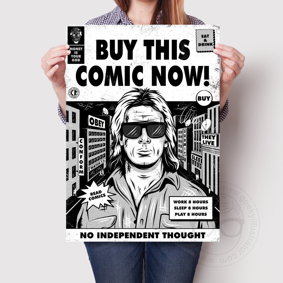 They Live Comic Style Film Poster - Etsy UK