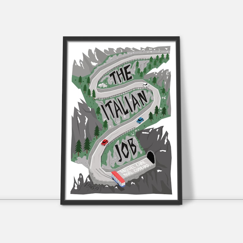 The Italian Job Original Artwork Movie Poster Art - Etsy