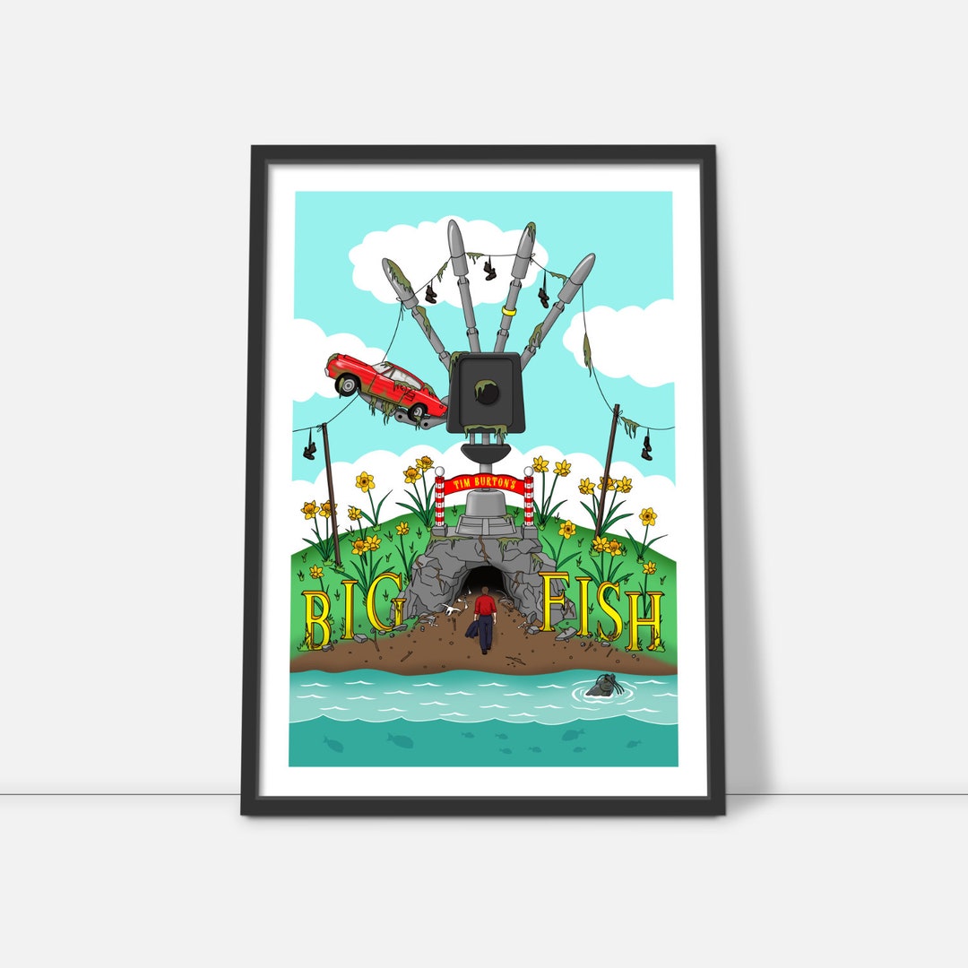 Big Fish - Film Poster Print, Movie Illustration, Tim Burton Art Print ...