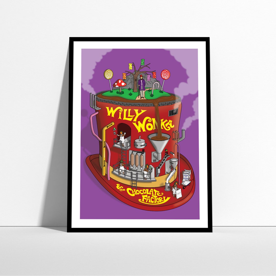 Willy Wonka Inspired Fine Art Print - Etsy